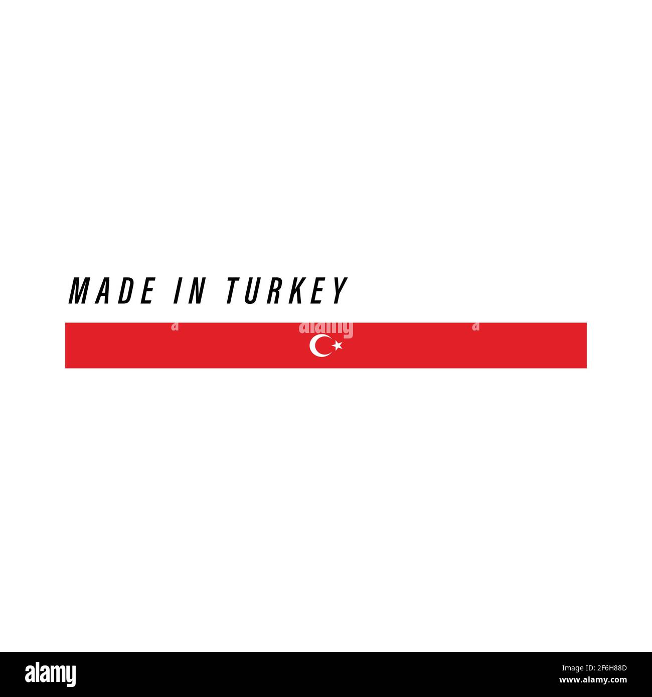 Made in Turkey, badge or label with flag isolated on white background ...