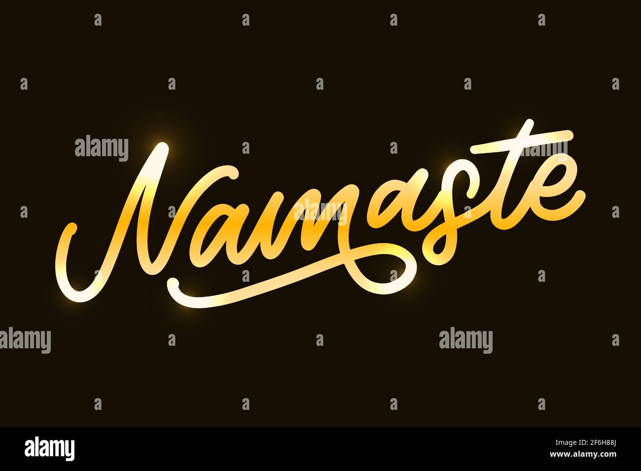 Hand drawn Namaste lettering. Indian greeting, Hello in Hindi. Stylish ...