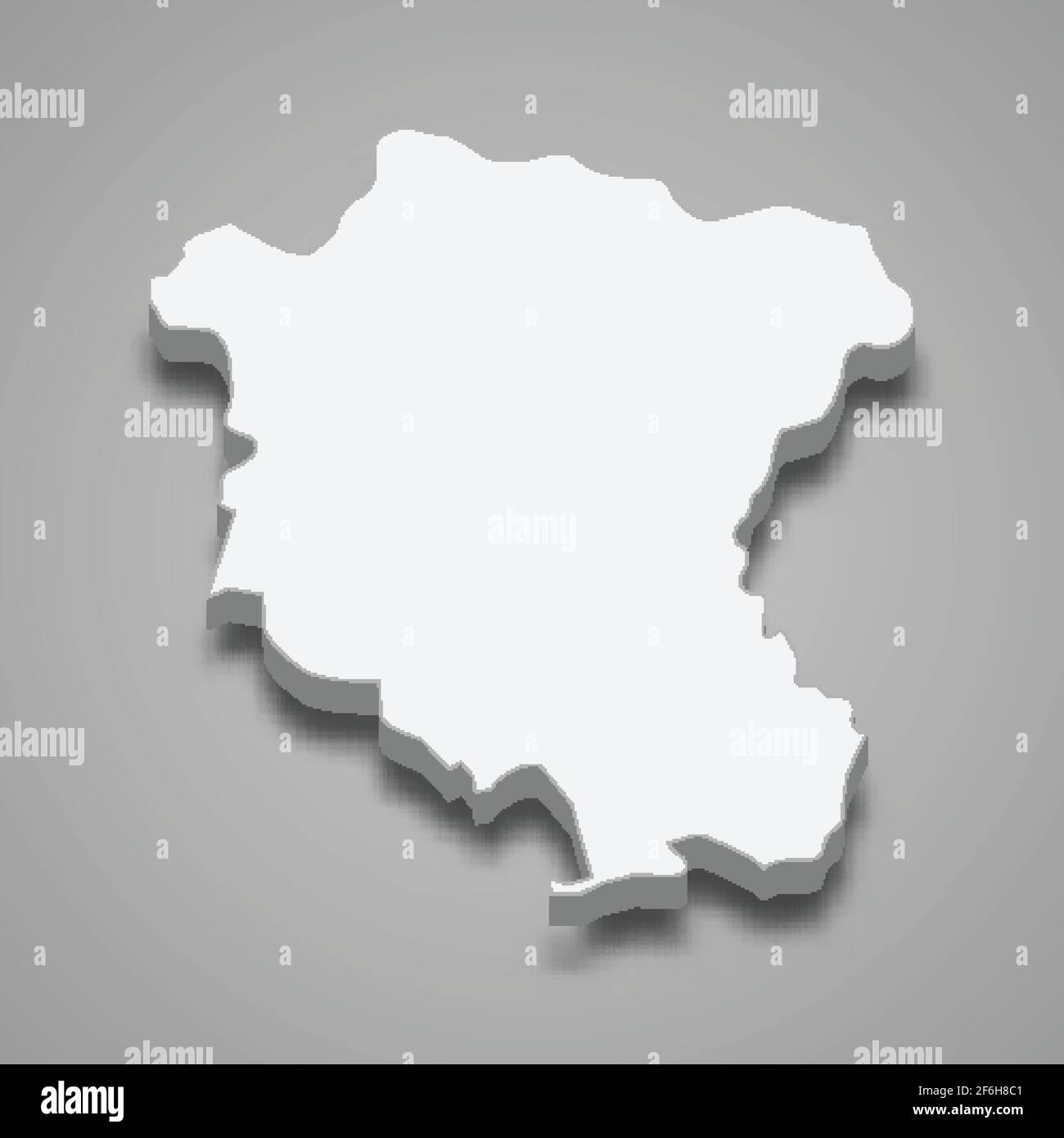 3d isometric map of Tay Ninh Province of Vietnam, vector illustration ...