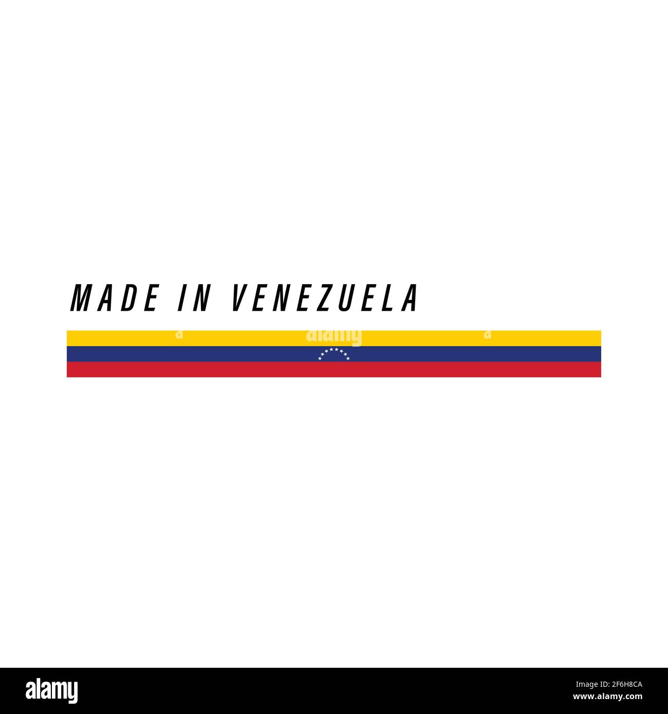Made in Venezuela, badge or label with flag isolated on white ...