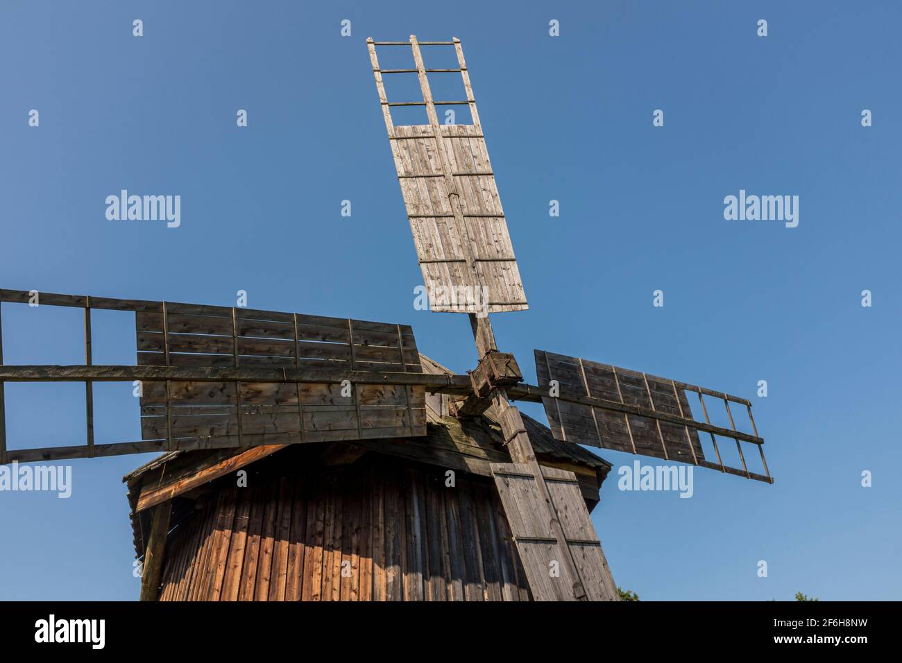 Traditional wooden windmill in Transylvania, Romania Stock Photo - Alamy