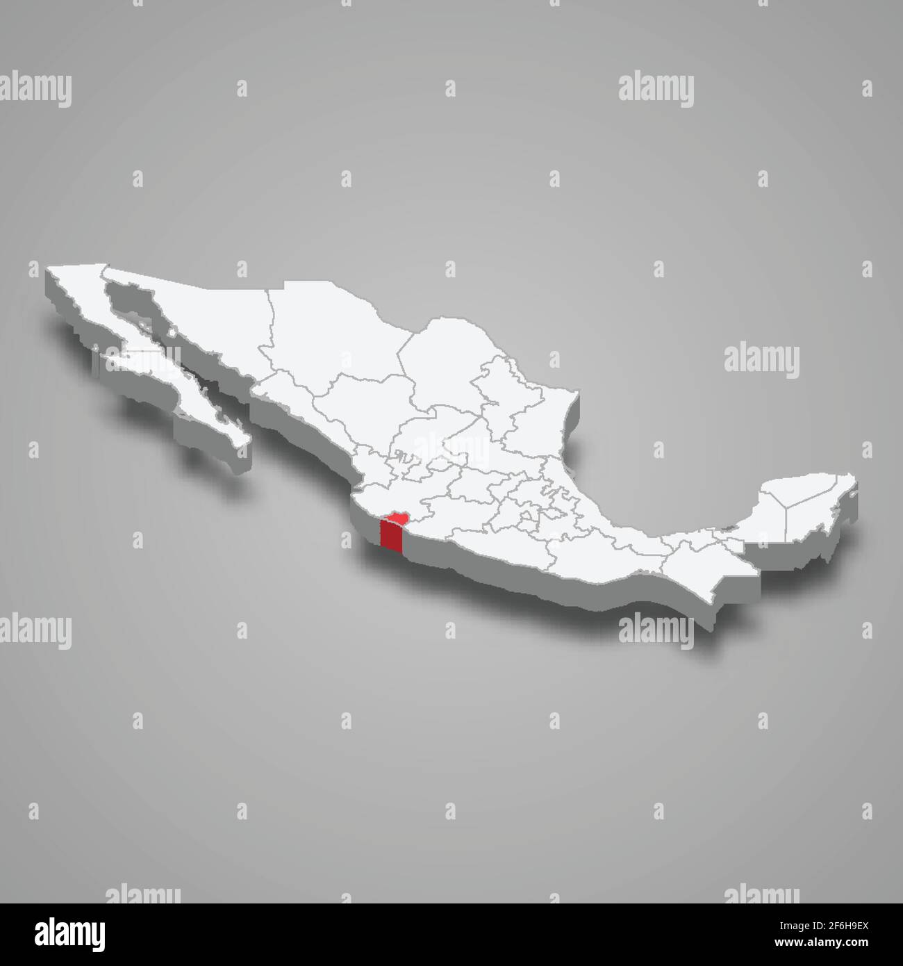 Map of colima mexico hi-res stock photography and images - Alamy