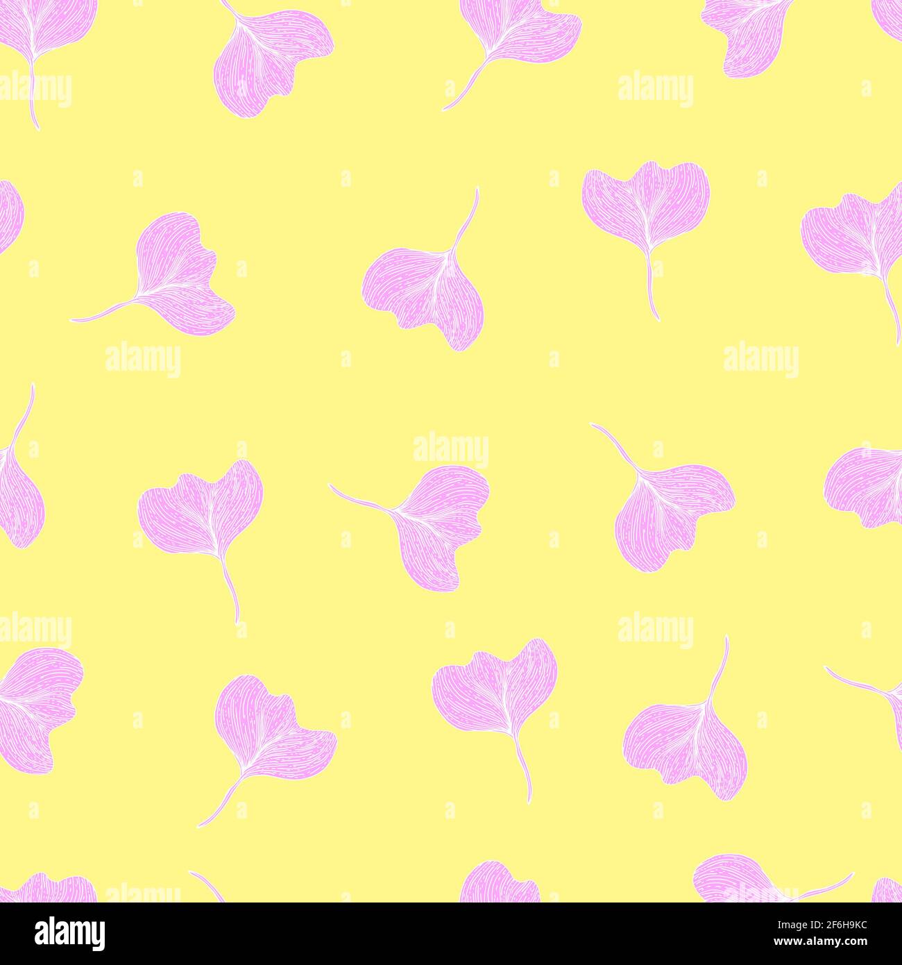 Leaves with stripes veins. Vector seamless pattern botanical ...