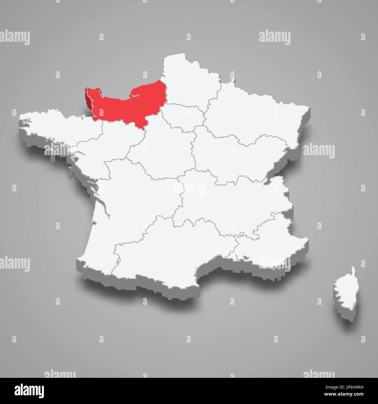 Normandie map Stock Vector Images - Alamy