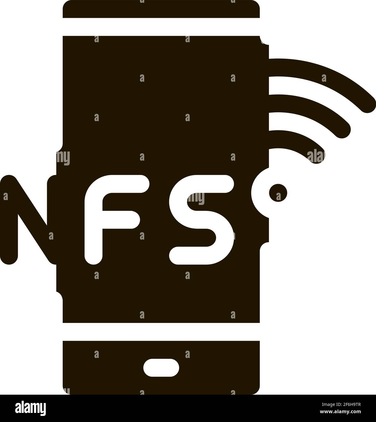 smartphone nfc payment app icon Vector Glyph Illustration Stock Vector ...