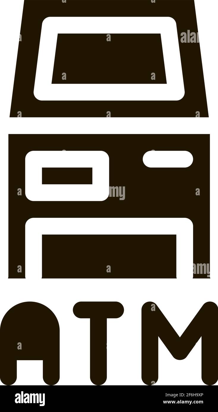 atm terminal icon Vector Glyph Illustration Stock Vector Image & Art ...