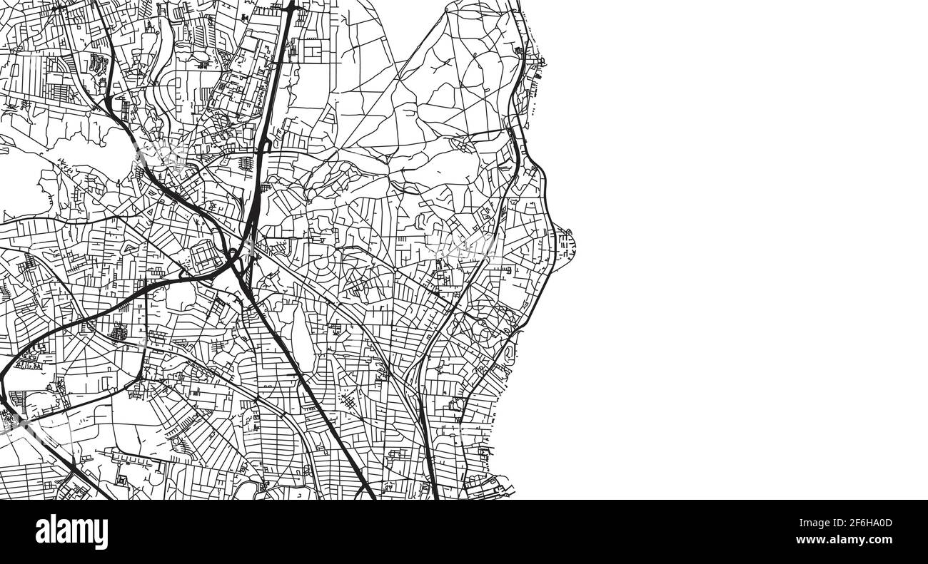 Urban vector city map of Charlottenlund, Denmark Stock Vector Image ...