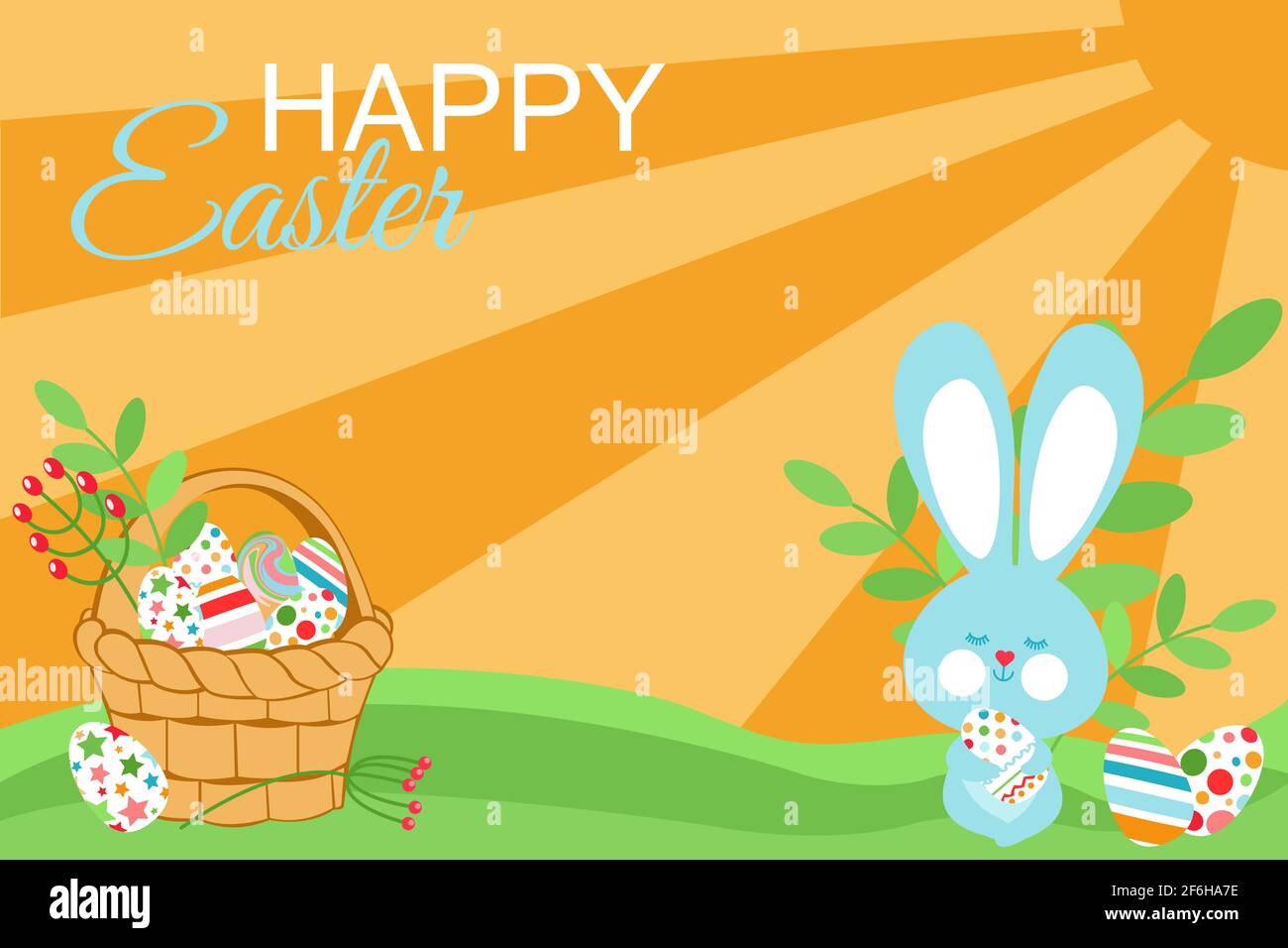 Happy easter cute cartoon calligraphy hi-res stock photography and ...