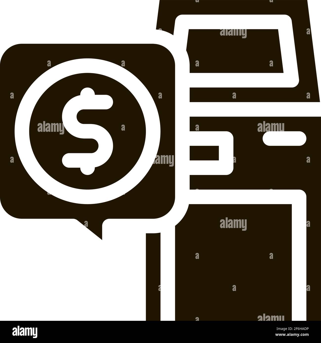 bank terminal icon Vector Glyph Illustration Stock Vector Image & Art ...