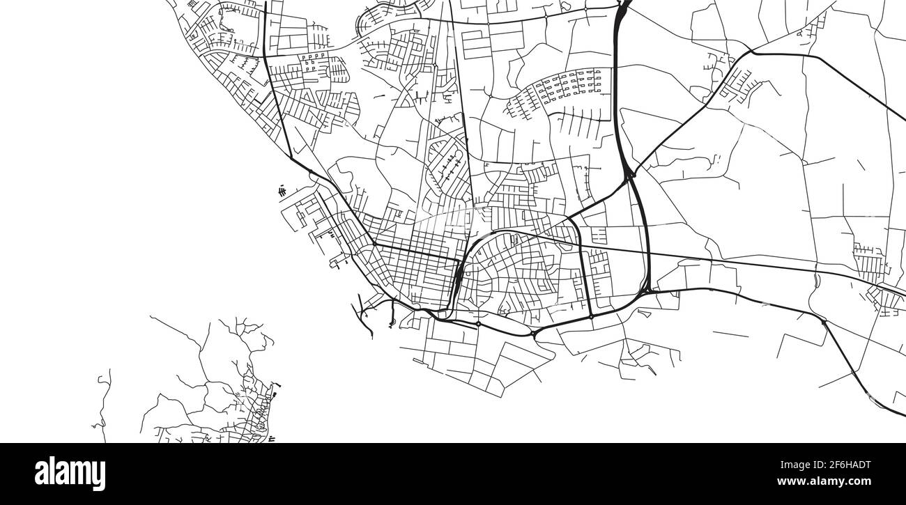 Urban vector city map of Esbjerg, Denmark Stock Vector Image & Art - Alamy