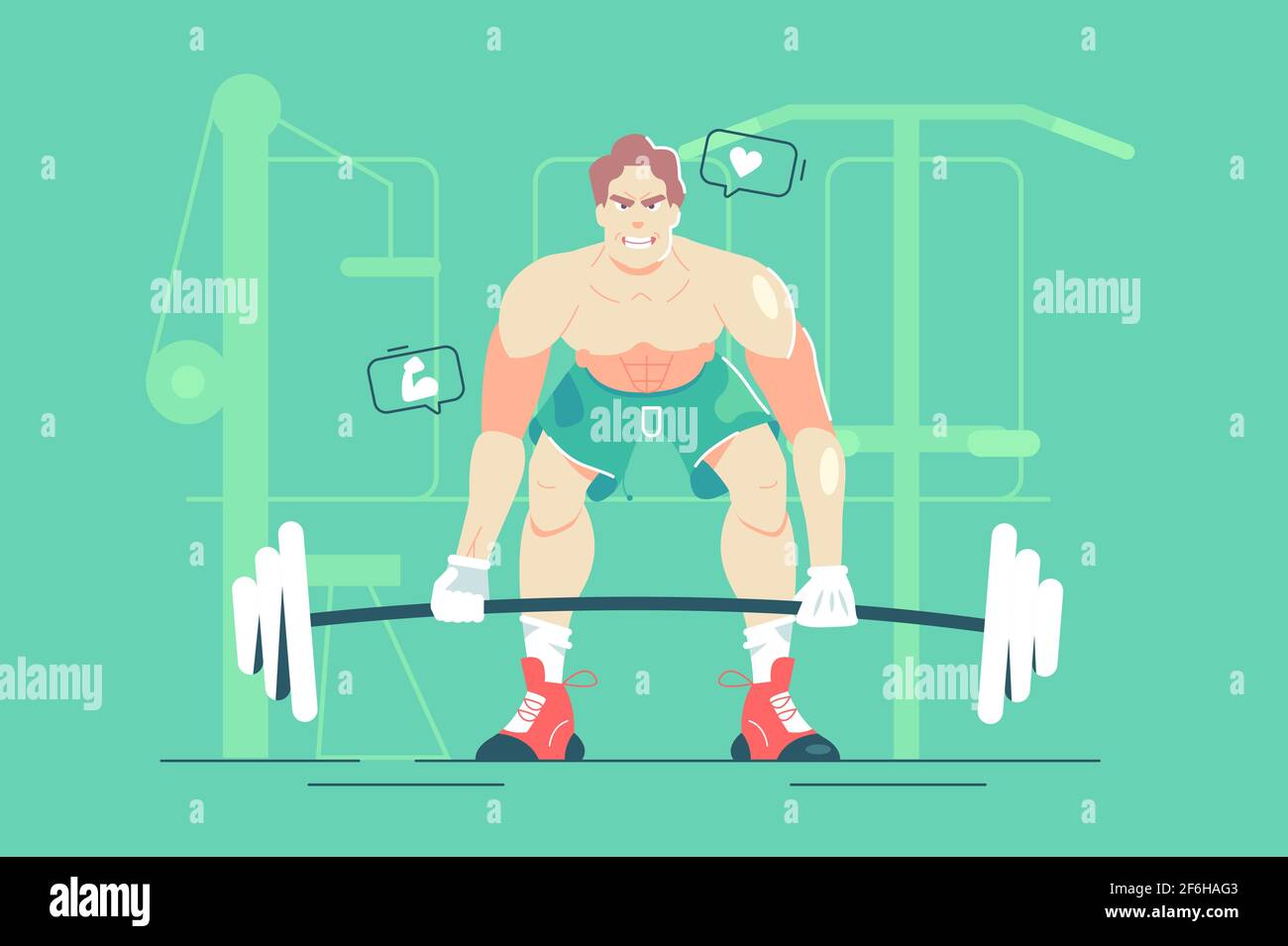 Strong man guy training Stock Vector Images - Alamy