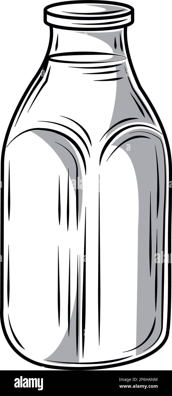 glass with milk hand drawn Stock Vector Image & Art - Alamy