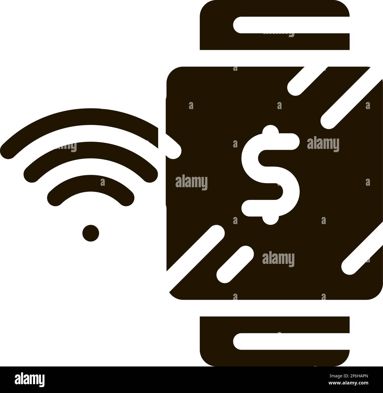 watch pay pass icon Vector Glyph Illustration Stock Vector Image & Art ...