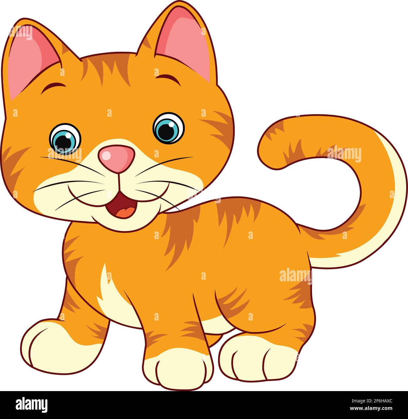 Cartoon cat Pet animal illustration vector isolated on white background ...