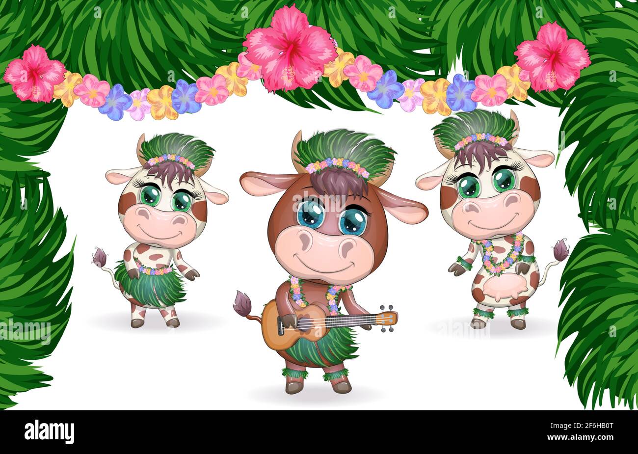 Group cows cartoon hi-res stock photography and images - Alamy