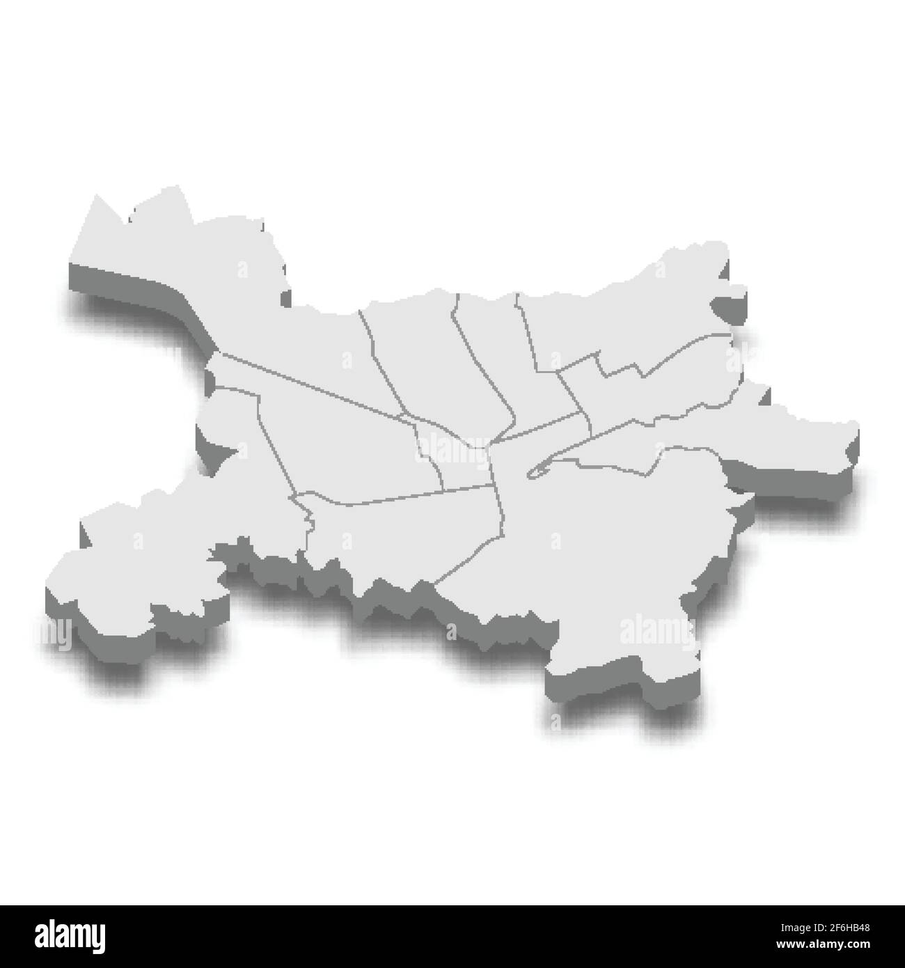 3d isometric map of Tirana City is a Capital of Albania, vector ...