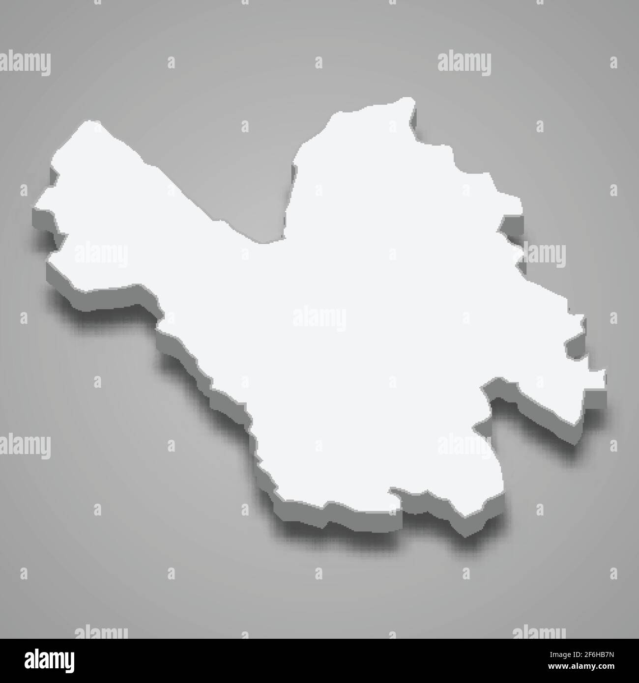 3d isometric map of Lao Cai Province of Vietnam, vector illustration ...