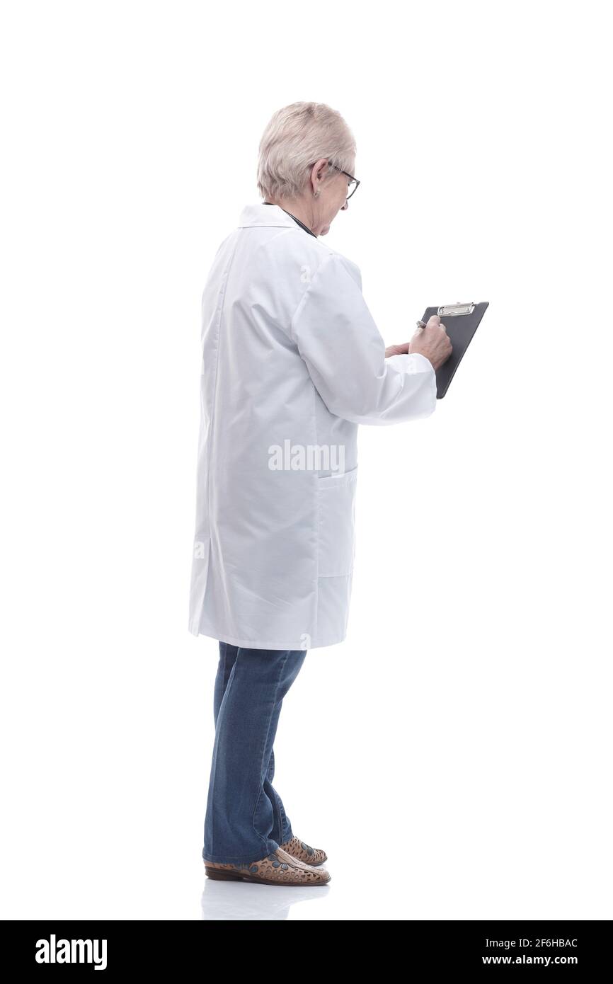 Doctor write prescription woman Cut Out Stock Images & Pictures - Alamy