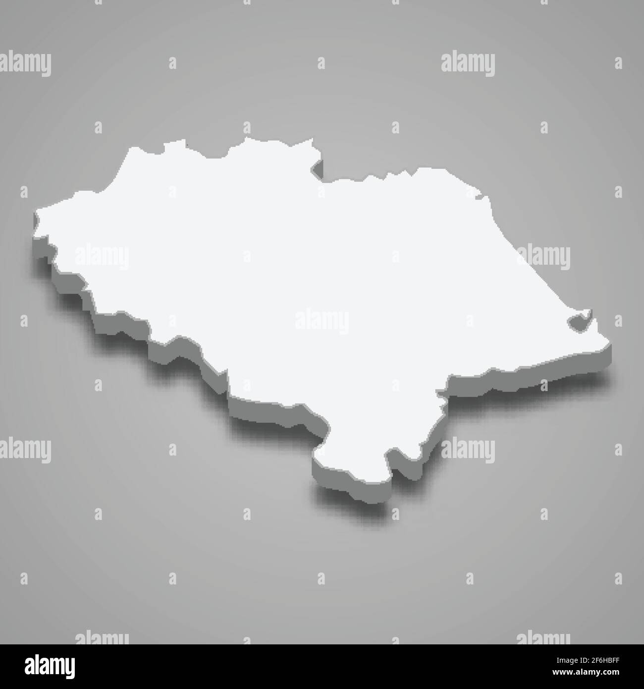 3d isometric map of Quang Nam Province of Vietnam, vector illustration ...