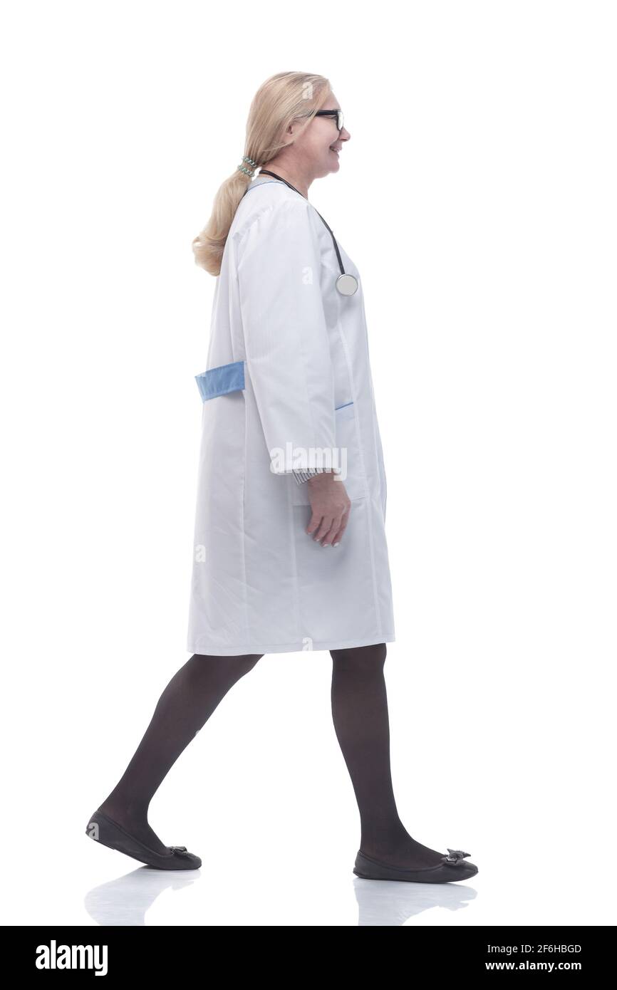 Female walk side view Cut Out Stock Images & Pictures - Alamy