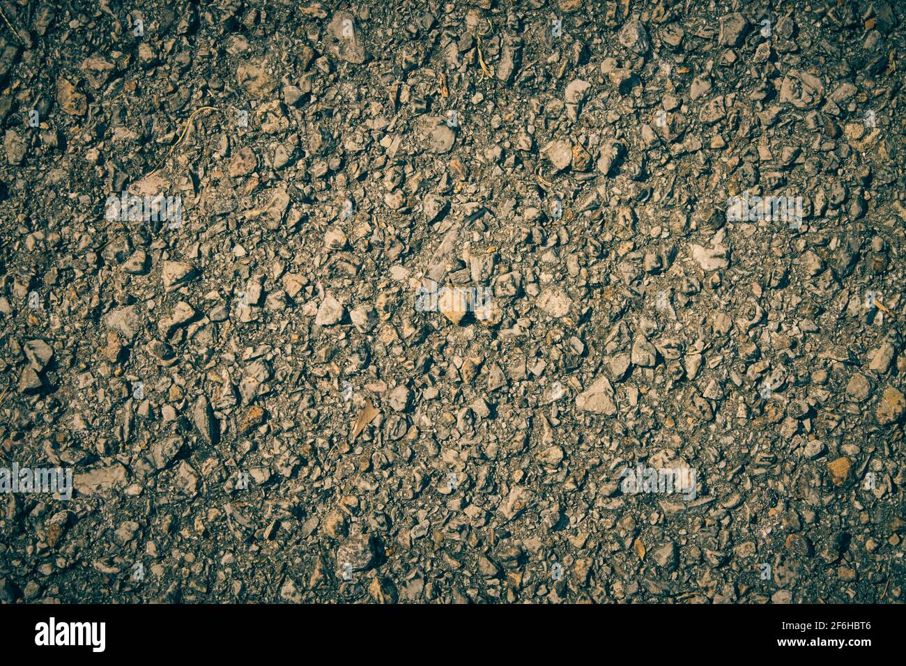 Zoom View Gravel or Pebble on Asphalt Road Texture Background with ...