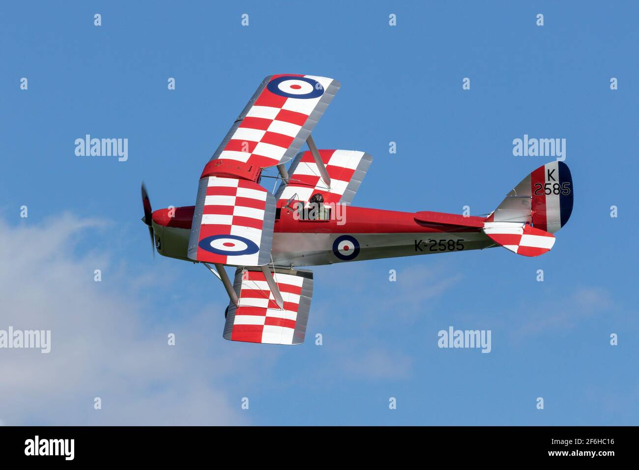 De Havilland DH82 Tiger Moth training aircraft of the RAF Stock Photo ...