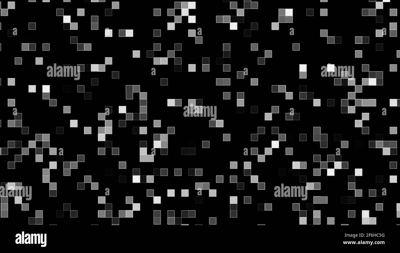 Pixel block tracery for creative 3d render shapes. Digital square tiles ...