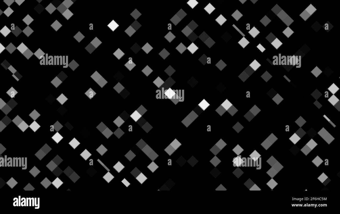 Pixel block tracery for creative 3d render shapes. Digital square tiles ...