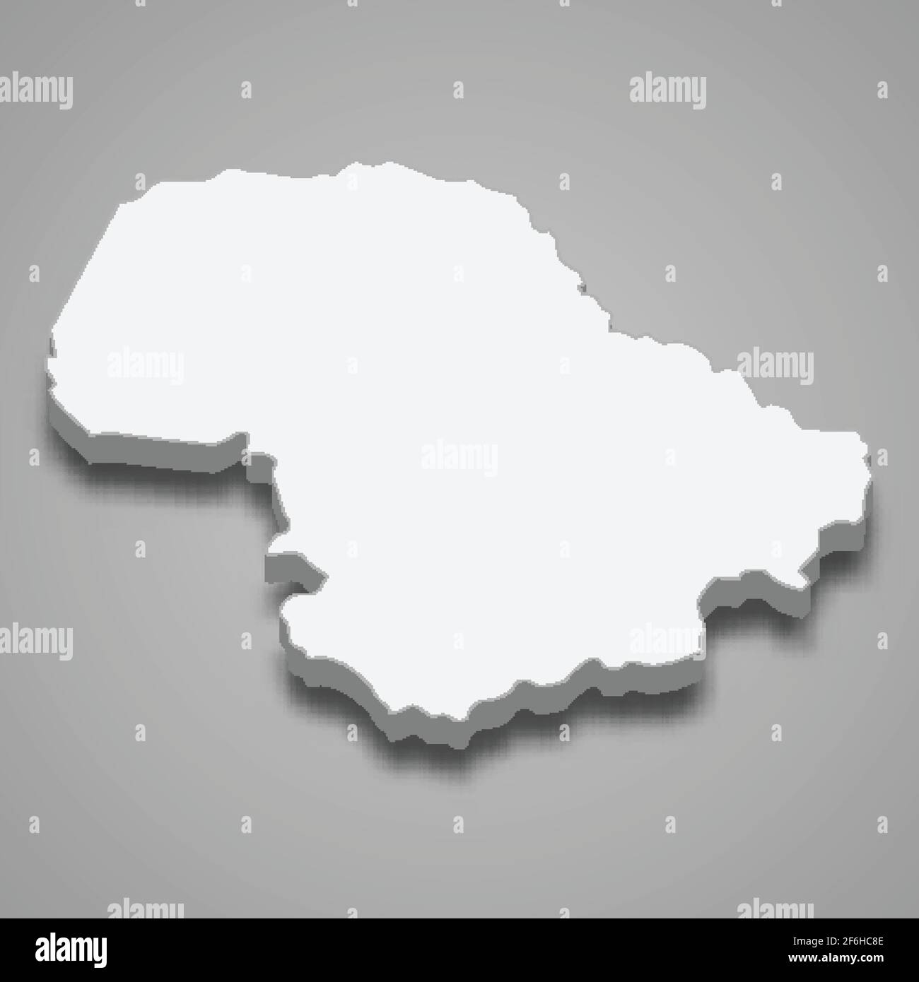 3d isometric map of Dak Lak Province of Vietnam, vector illustration ...