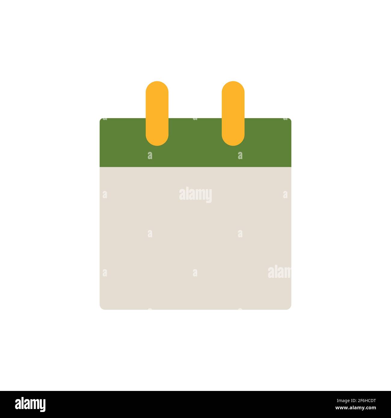 Calendar sheet on white isolated background. Vector illustration Stock ...