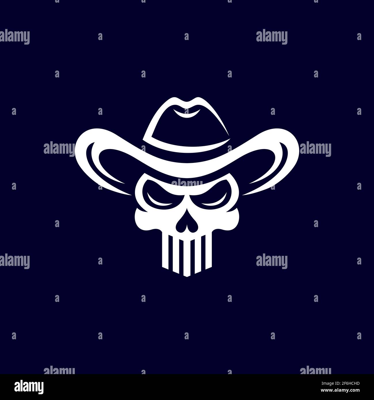 Cowboy skull logo design, vector illustration Stock Vector Image & Art ...
