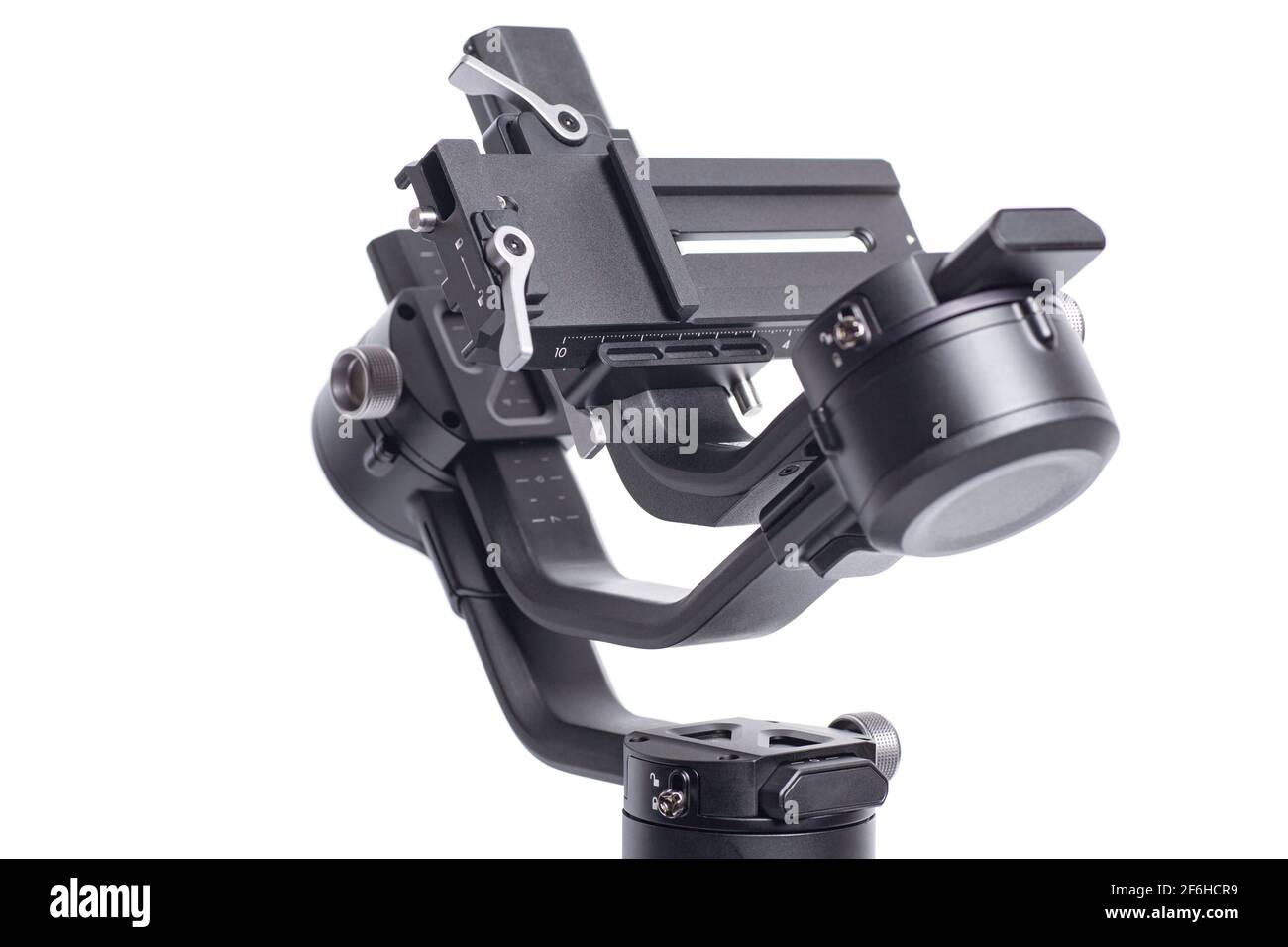 Professional Gimbal stabilizer 3-Axis for camera isolated on white ...