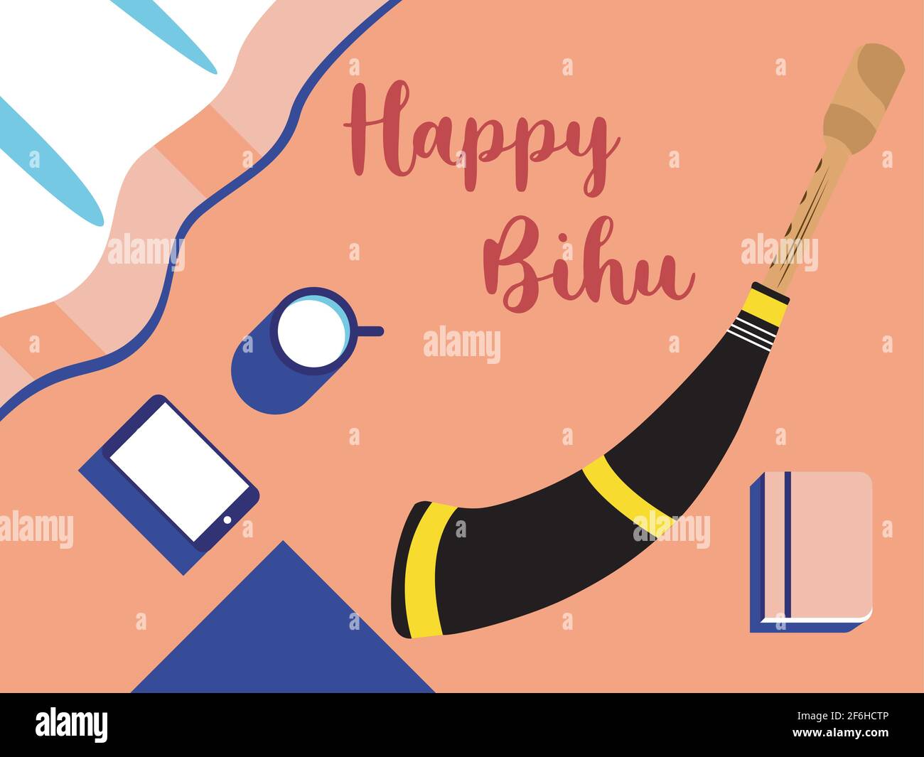 illustration of Bihu Festival, Assamese festivals in the Indian state ...