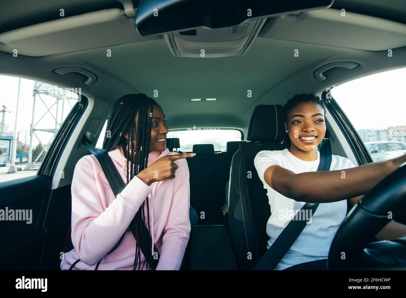 City road driver point of view hi-res stock photography and images - Alamy