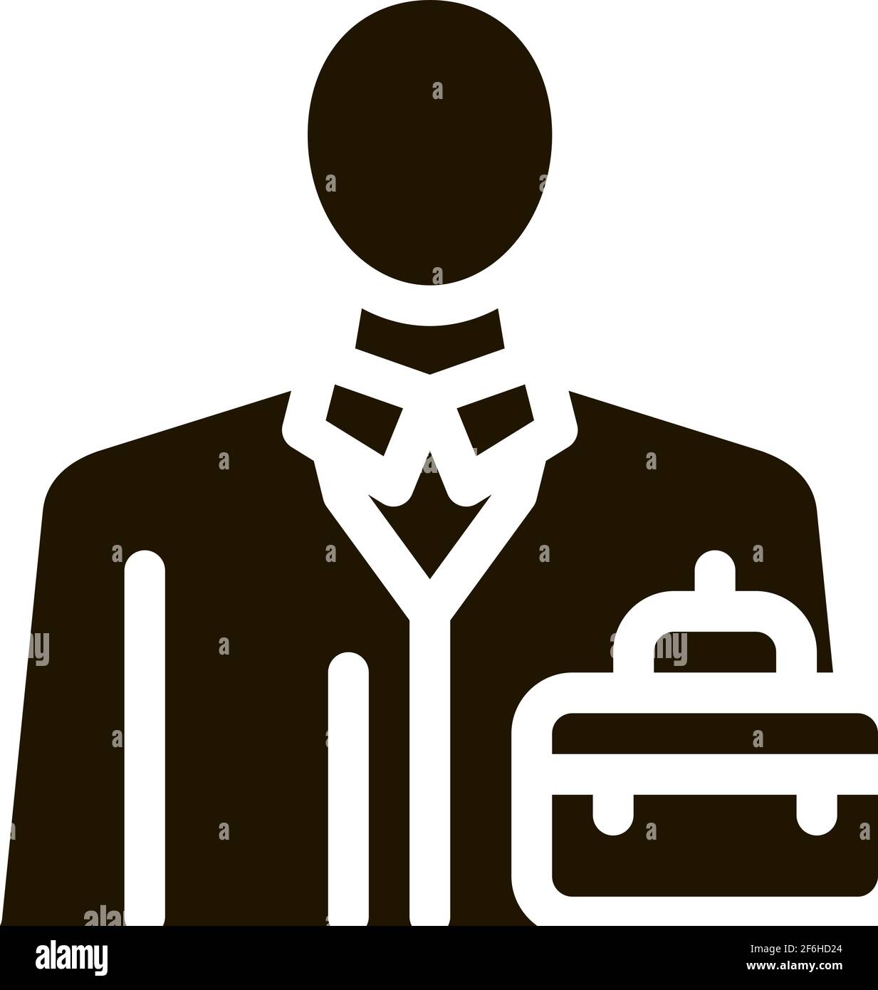 businessman profession icon Vector Glyph Illustration Stock Vector ...