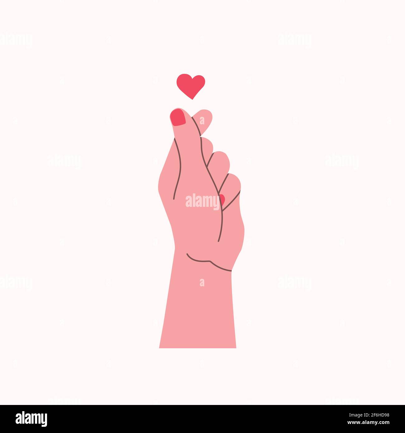 Finger heart gesture Stock Vector Images - Alamy