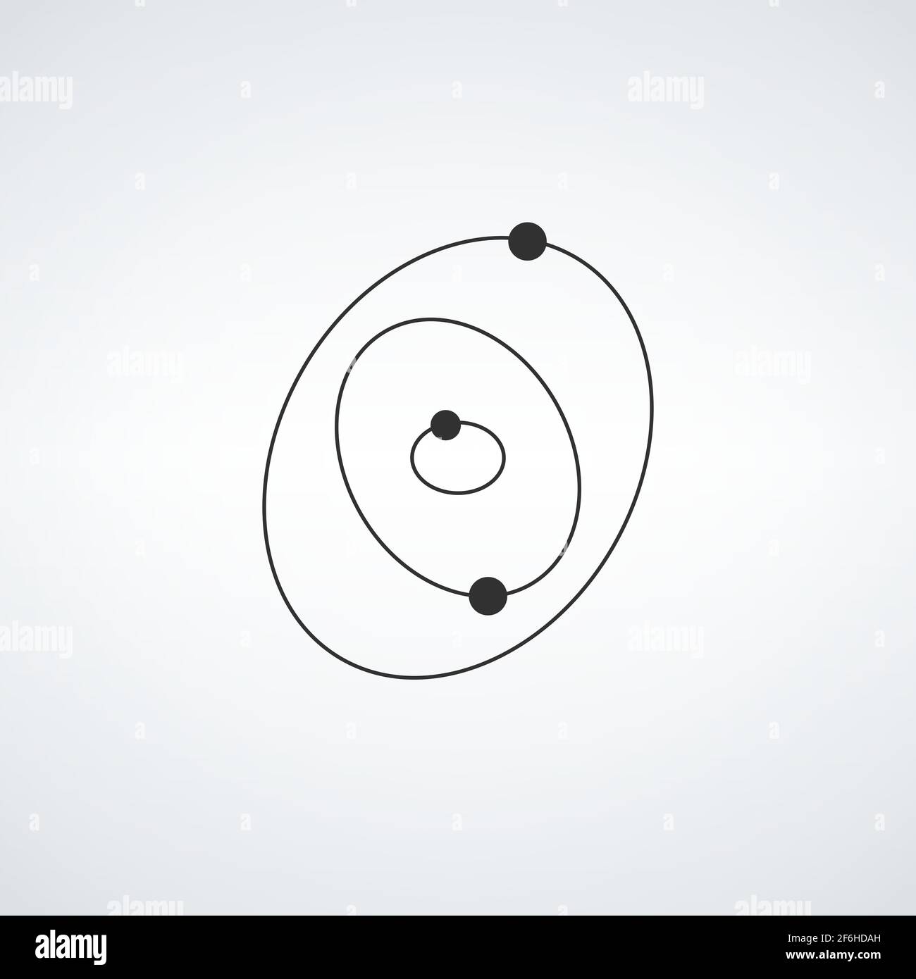 atomic circles structure, doodle atom. Stock Vector illustration ...