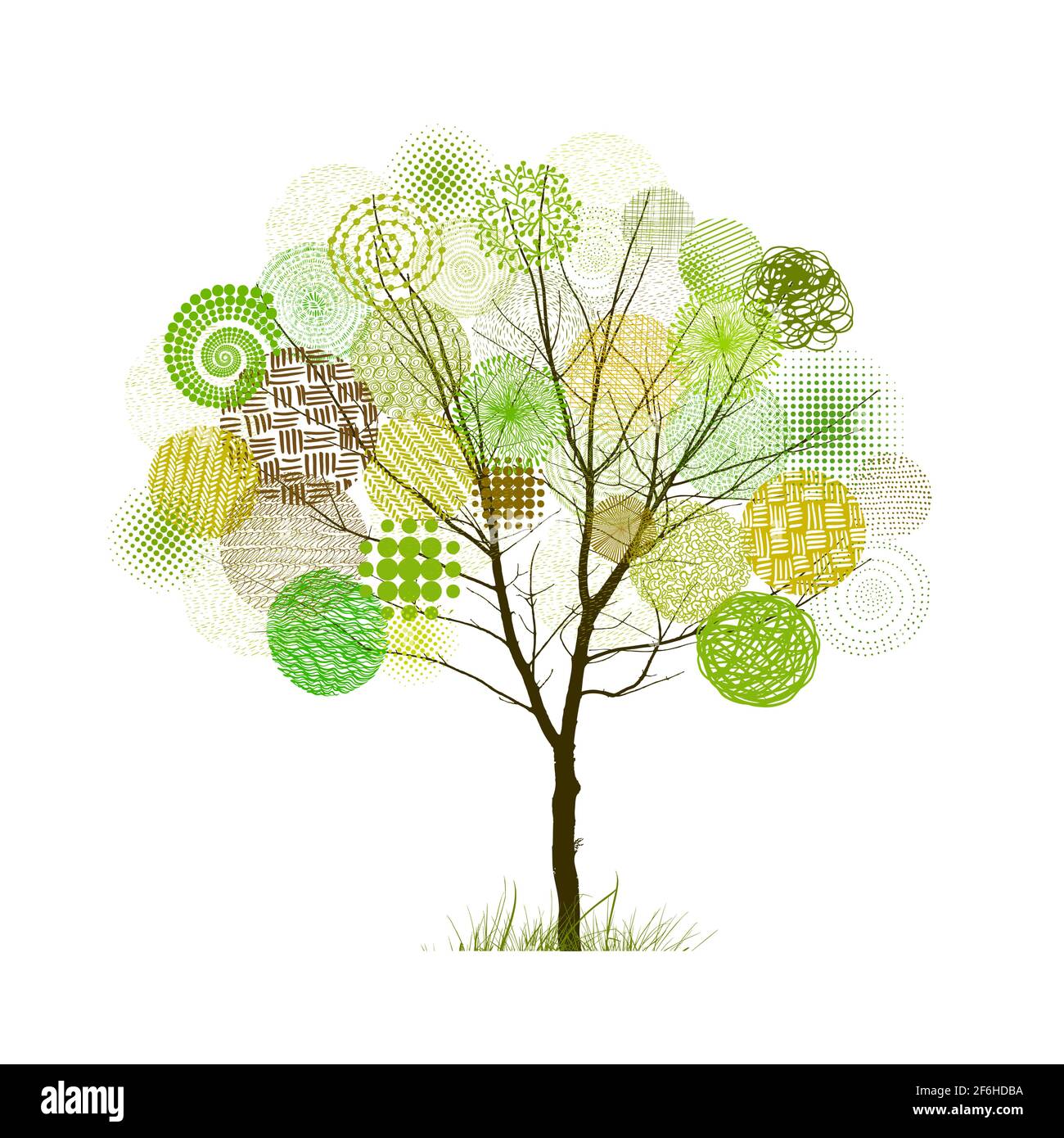 Abstract tree with circles. vector Stock Vector Image & Art - Alamy