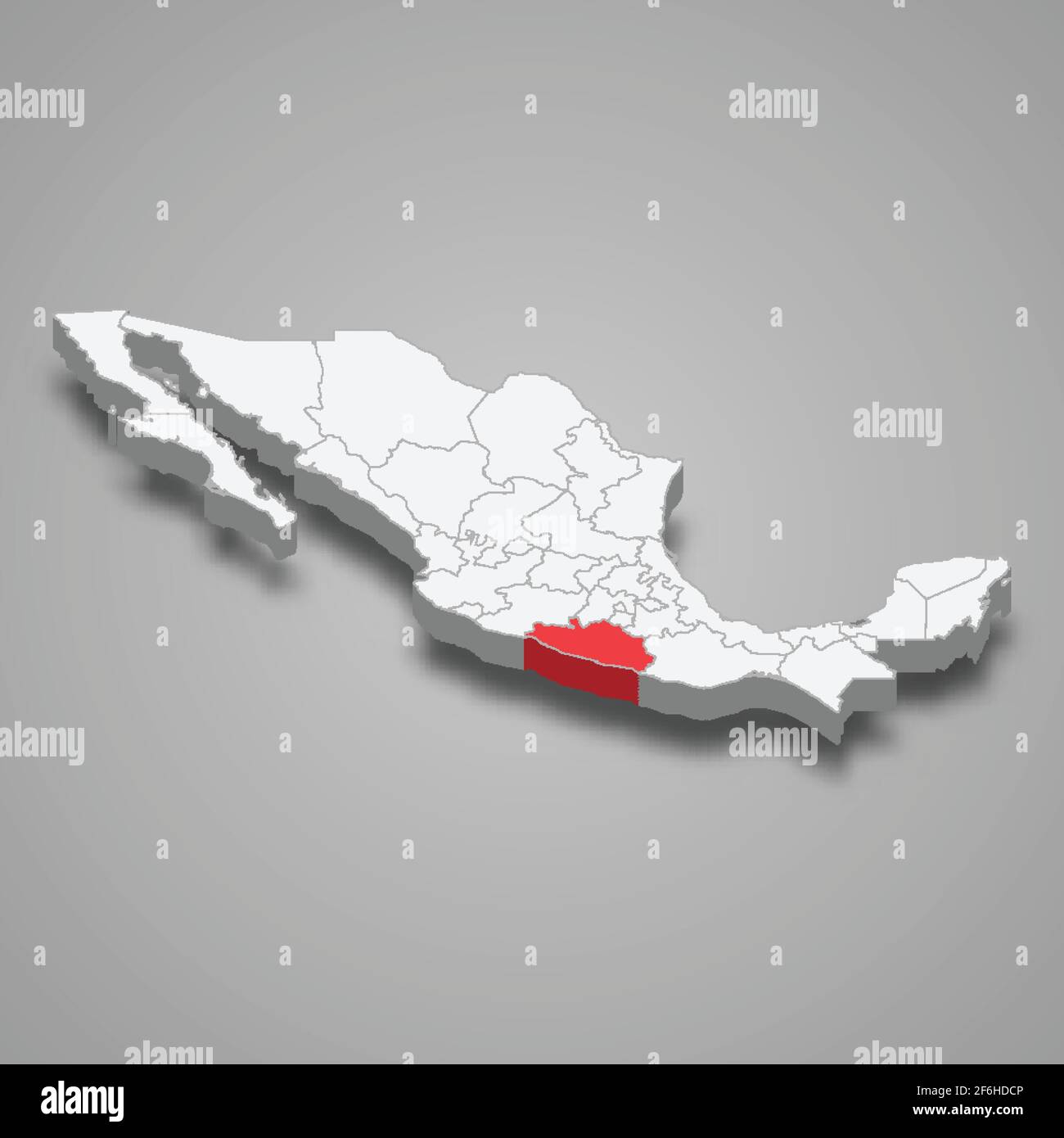 Map of guerrero hi-res stock photography and images - Alamy