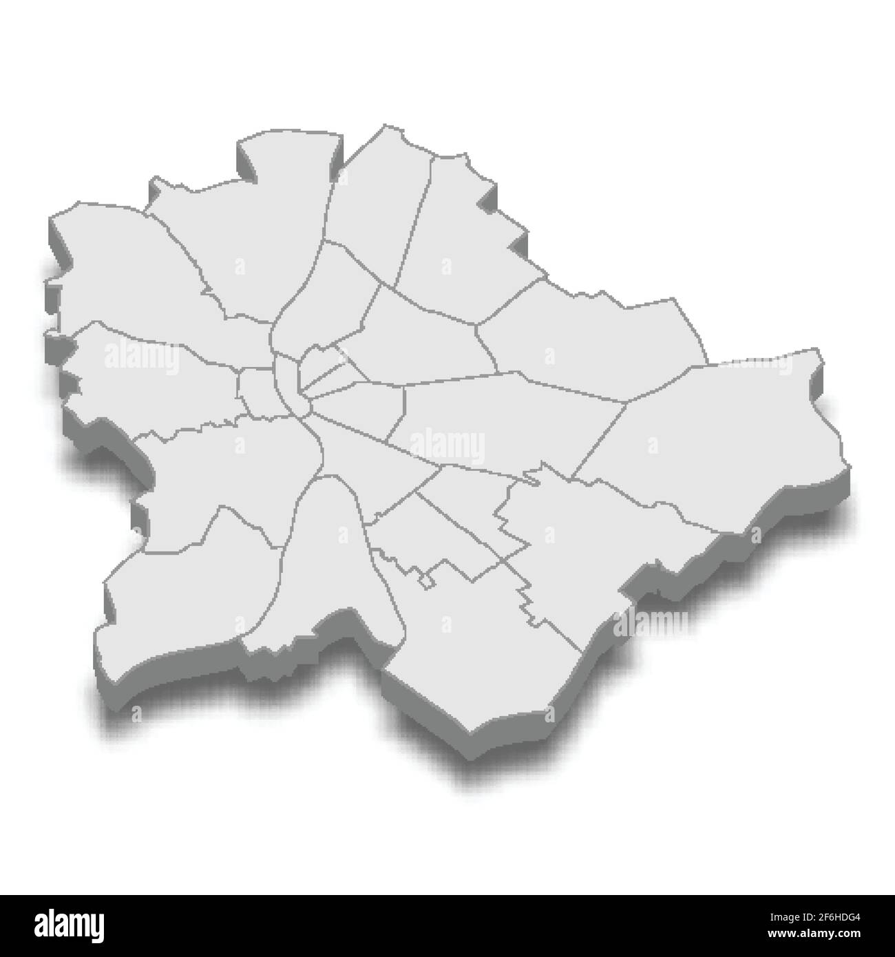 3d isometric map of Budapest City is a Capital of Hungary, vector ...