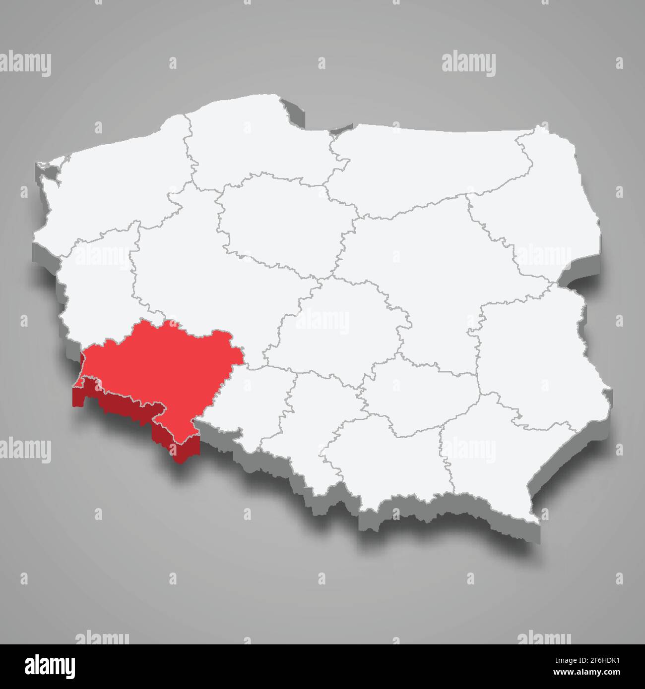 Silesia map Stock Vector Images - Alamy