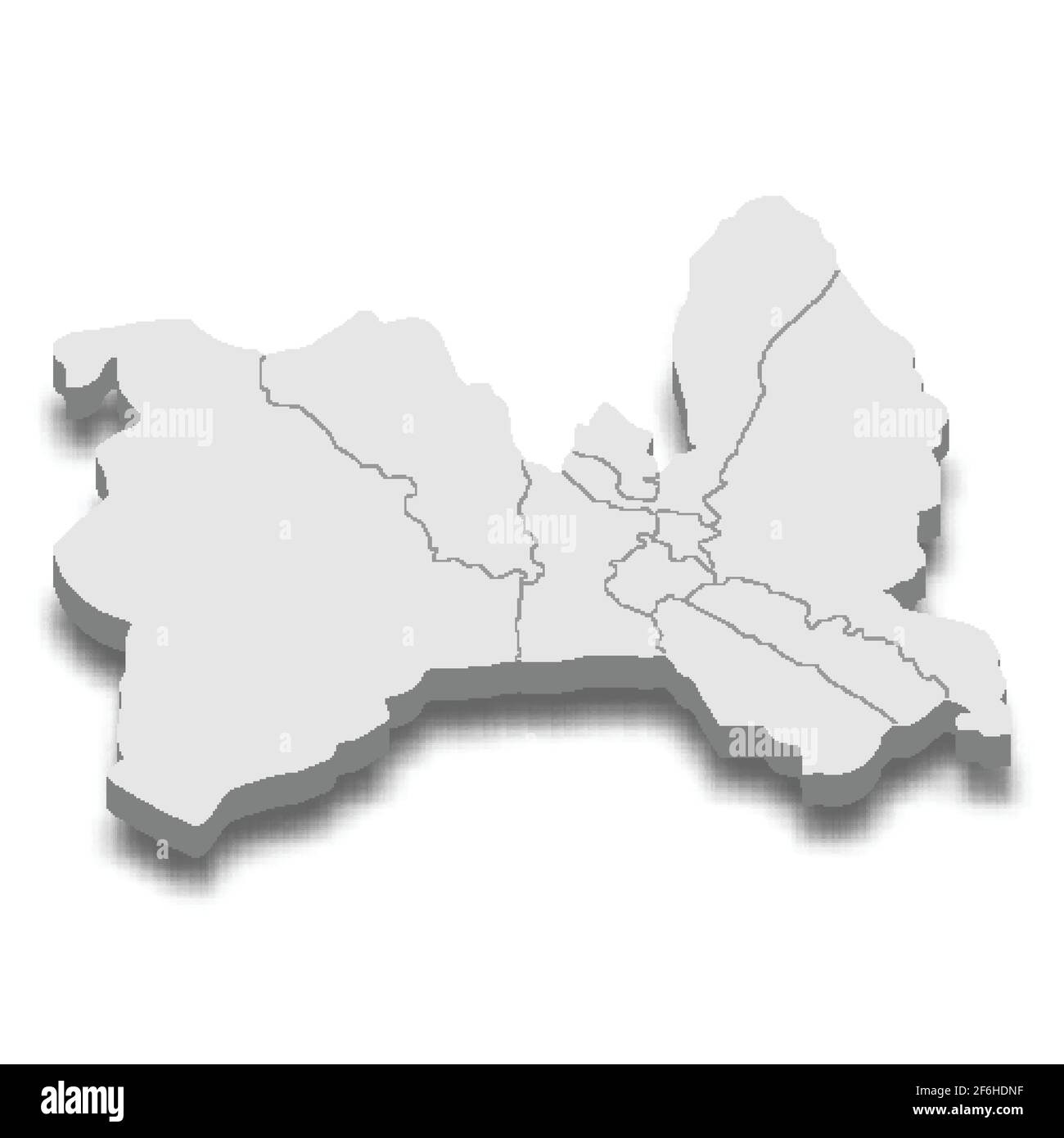 3d isometric map of Skopje City is a Capital of Macedonia, vector ...