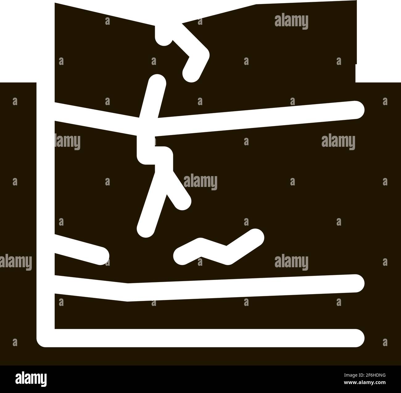 Basement foundation cracked Stock Vector Images - Alamy