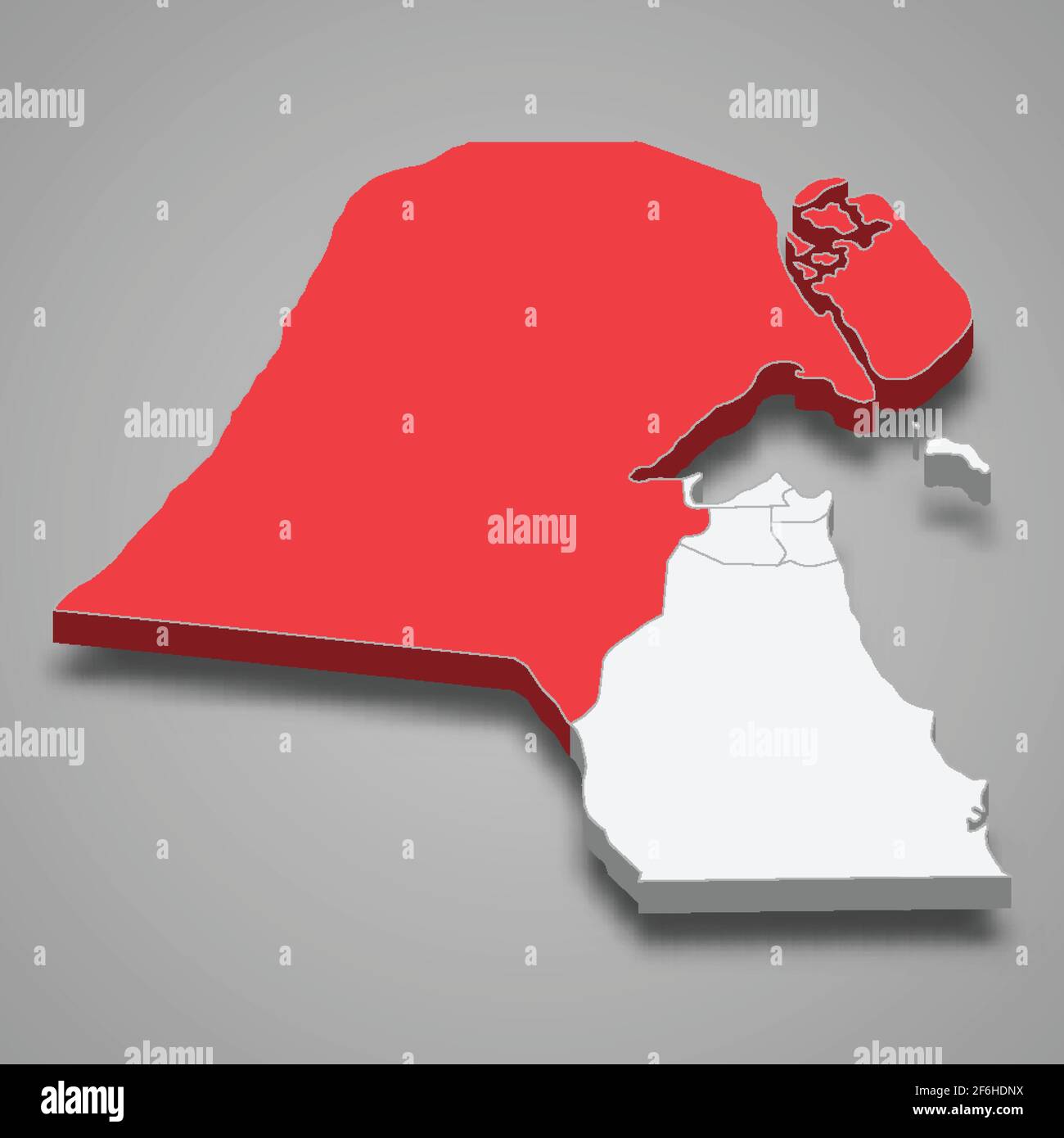 Jahra region location within Kuwait 3d isometric map Stock Vector Image ...