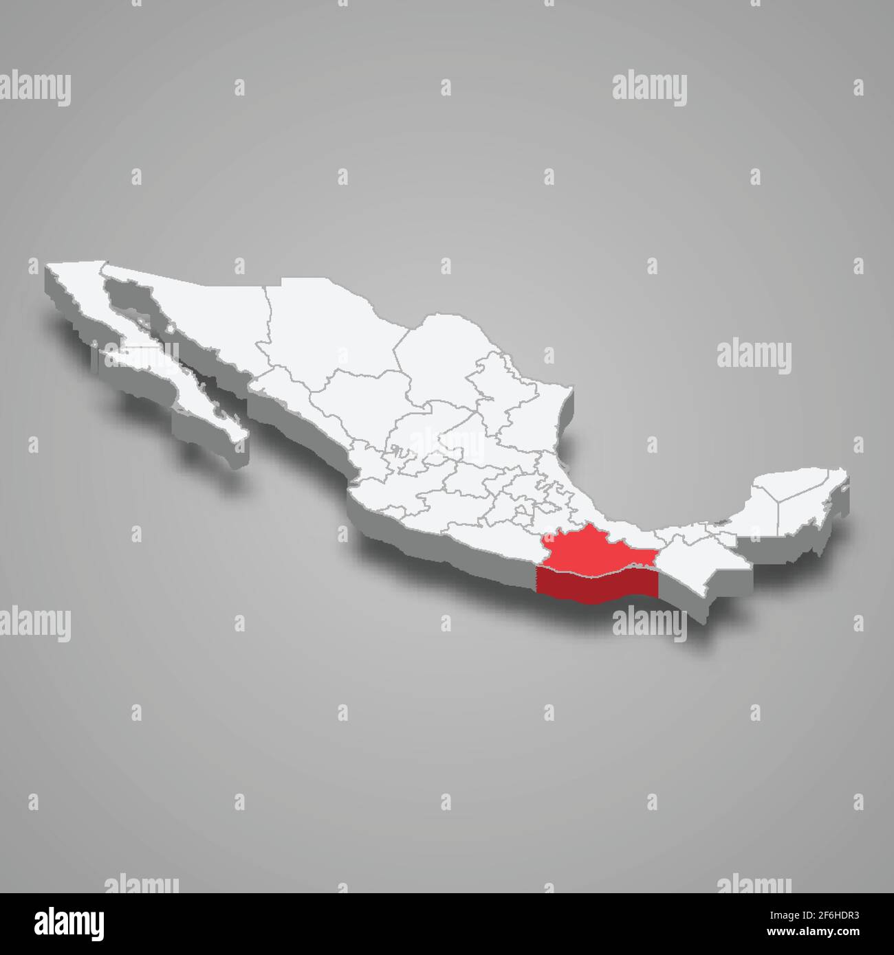 Oaxaca mexico map hi-res stock photography and images - Alamy