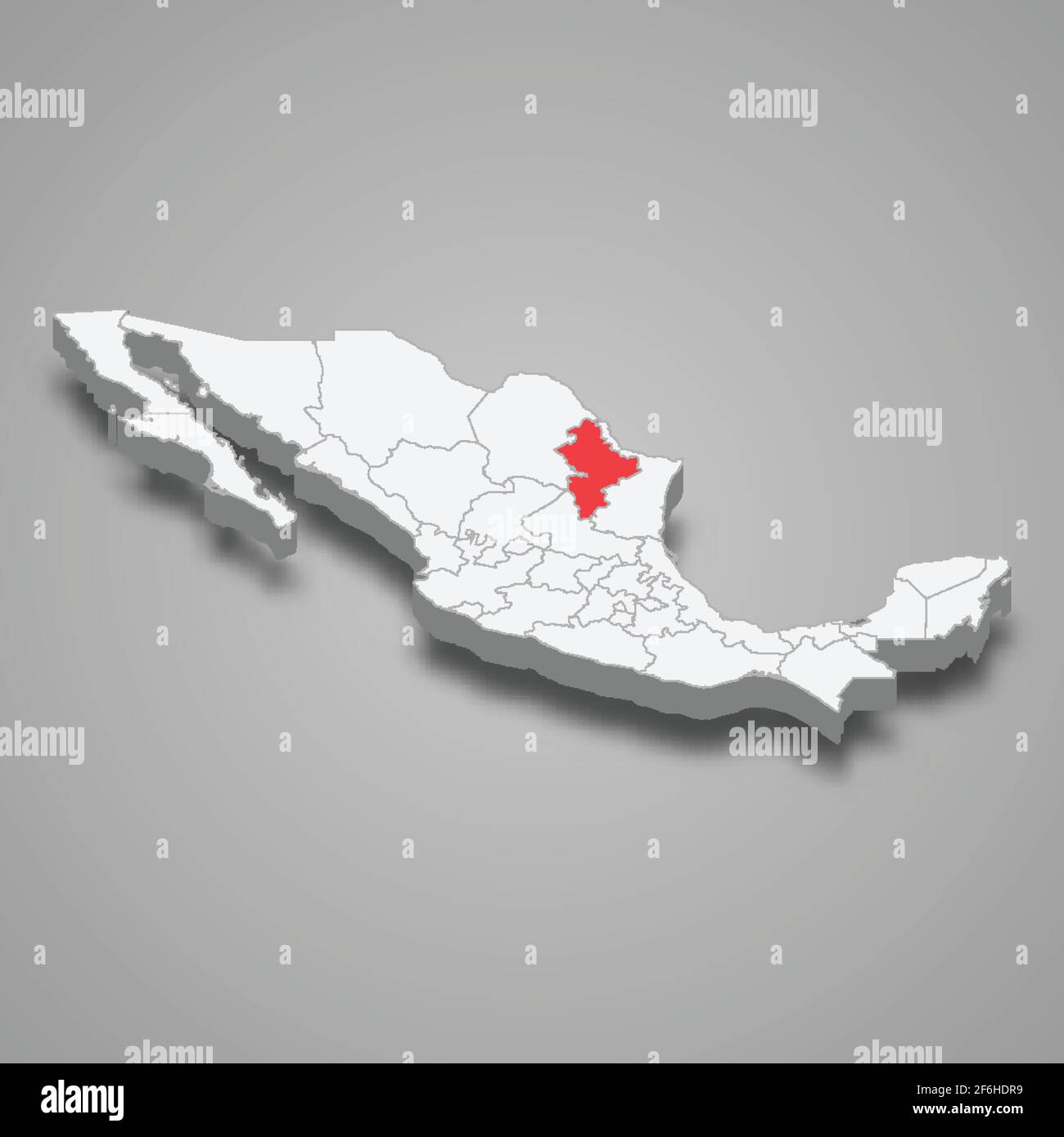 Nuevo leon map vector Stock Vector Images - Alamy