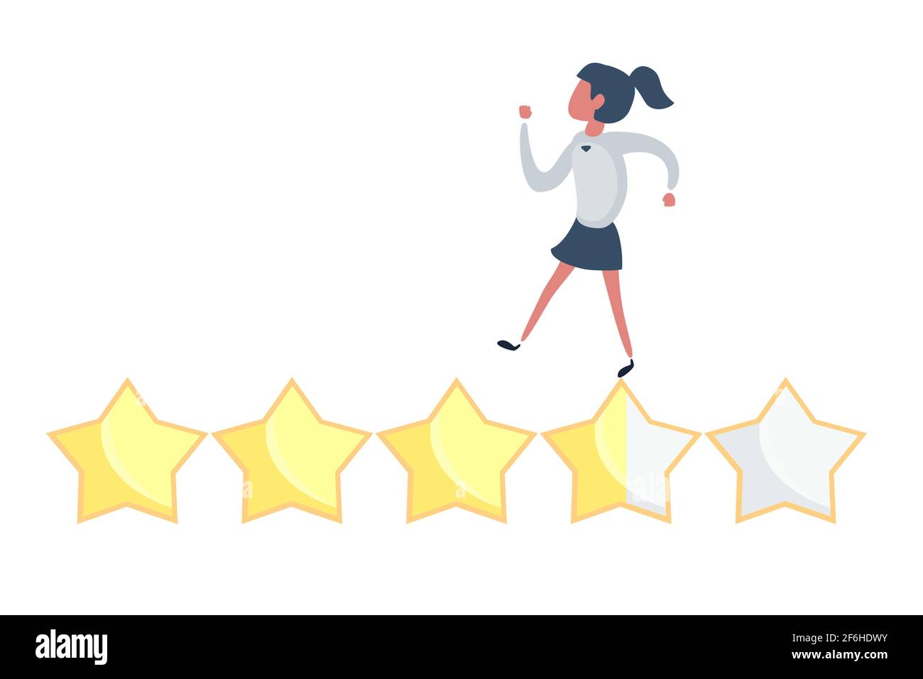 Star rating business woman Stock Vector Images - Alamy