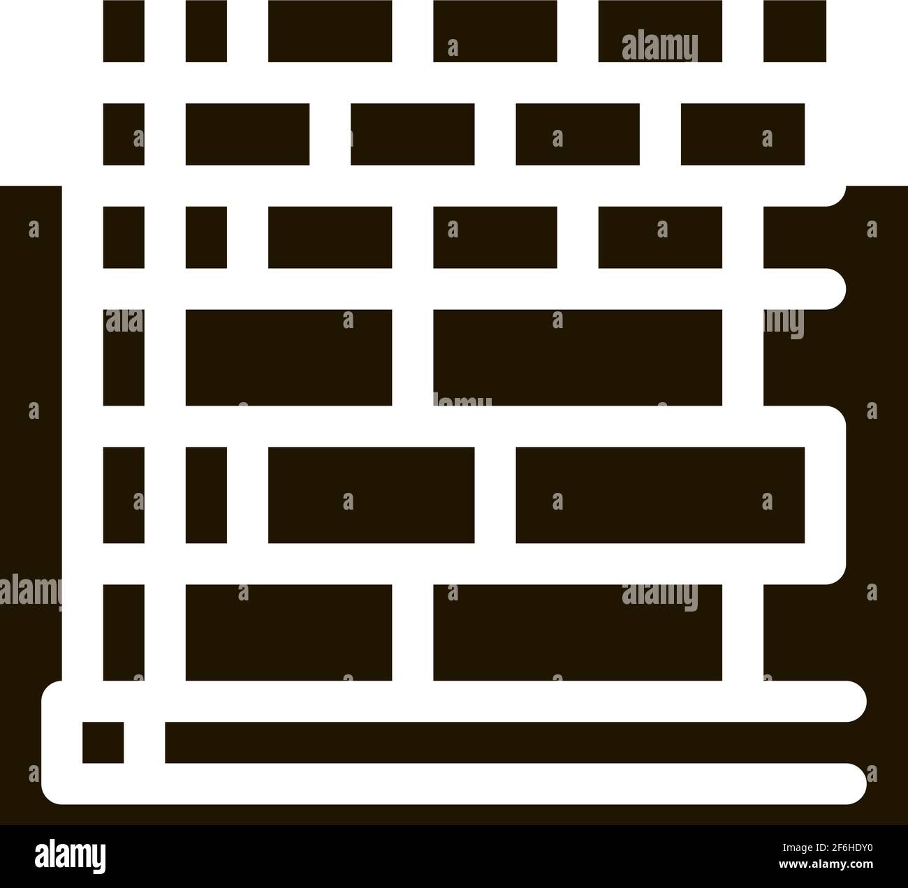 block foundation icon Vector Glyph Illustration Stock Vector Image ...