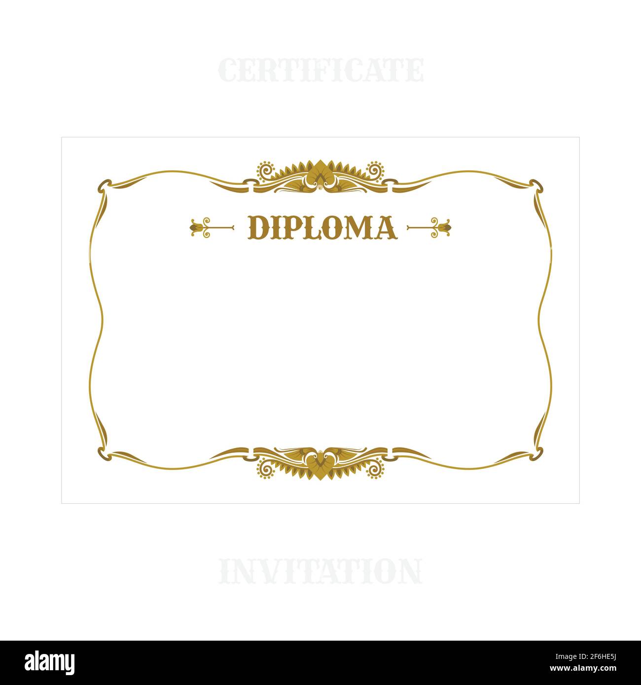 Diploma Invitation Template Certificate /diploma Template With Red Bow