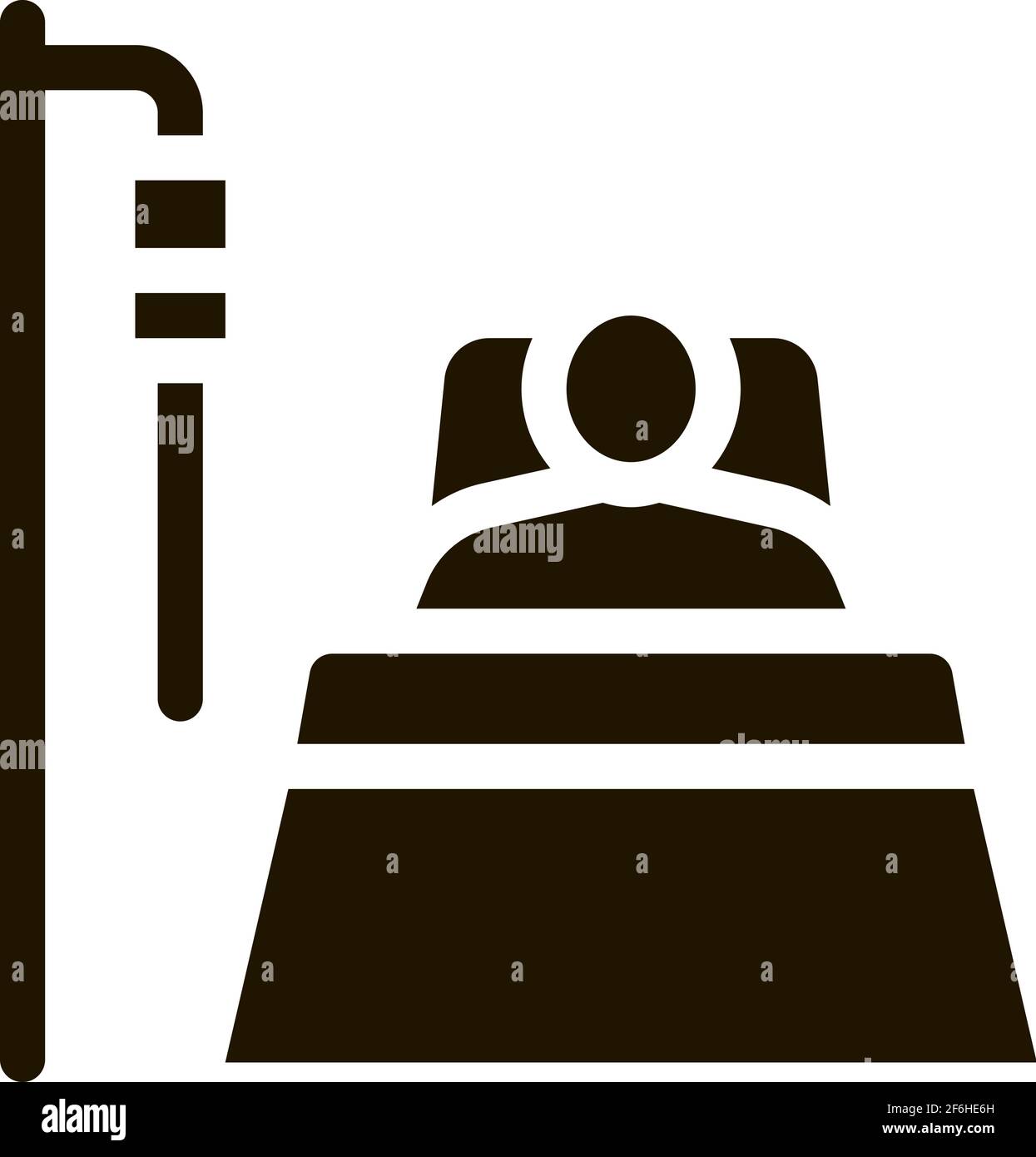 patient in resuscitation icon Vector Glyph Illustration Stock Vector ...